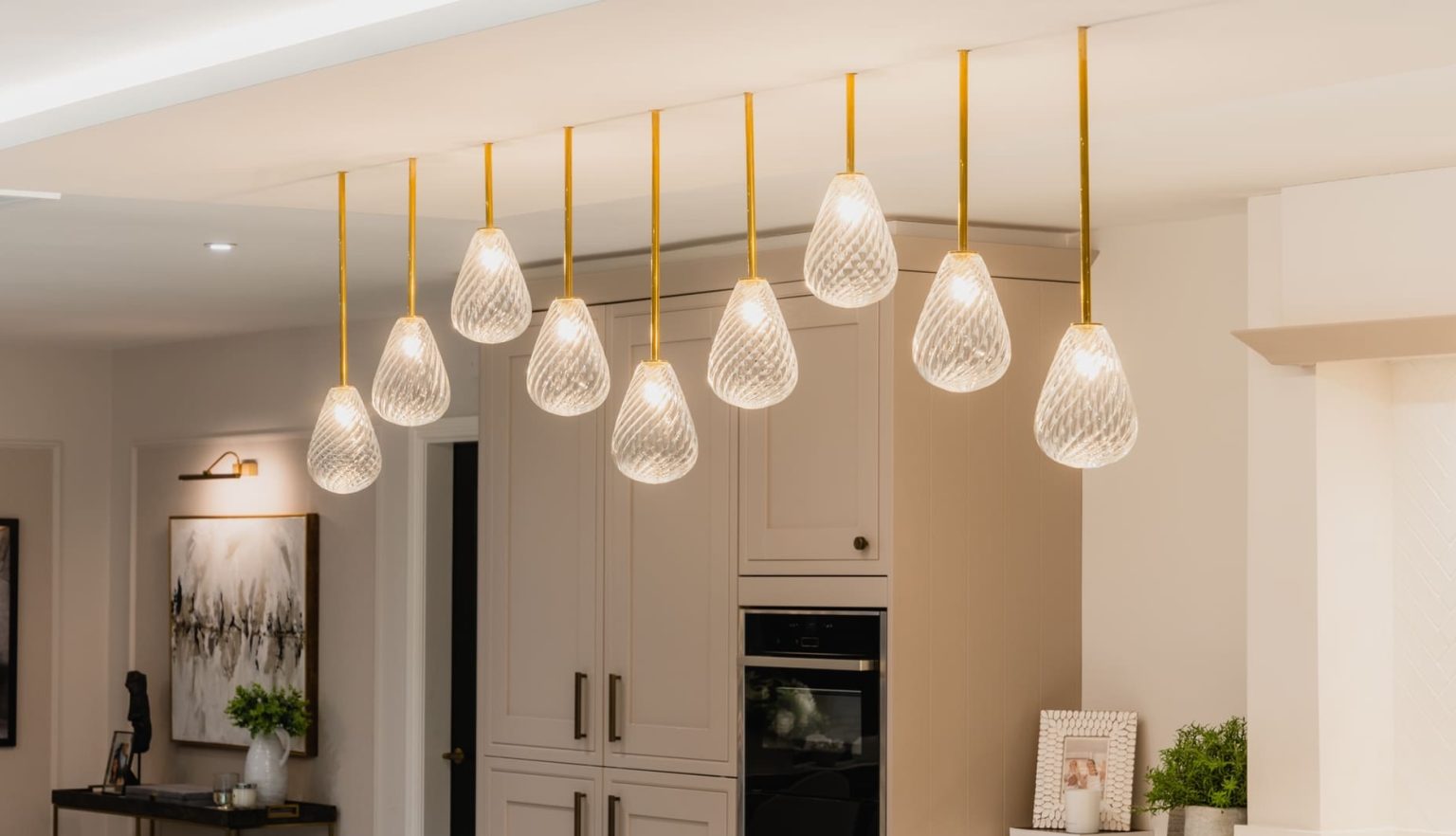 Canary Sealed Rod Pendant | Blown Glass Pendant Lights UK
